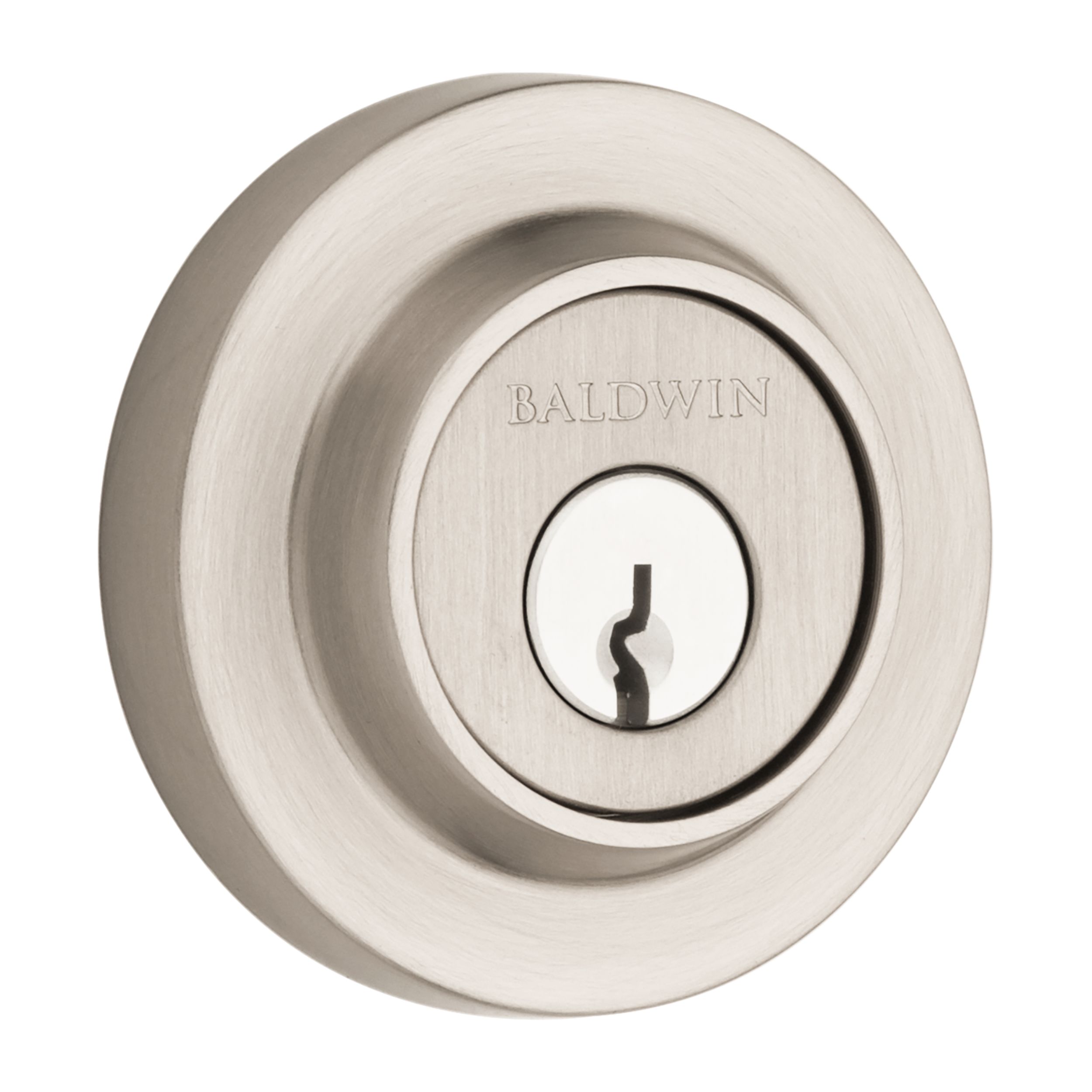 Contemporary Round Deadbolt - Satin Nickel | Baldwin Hardware