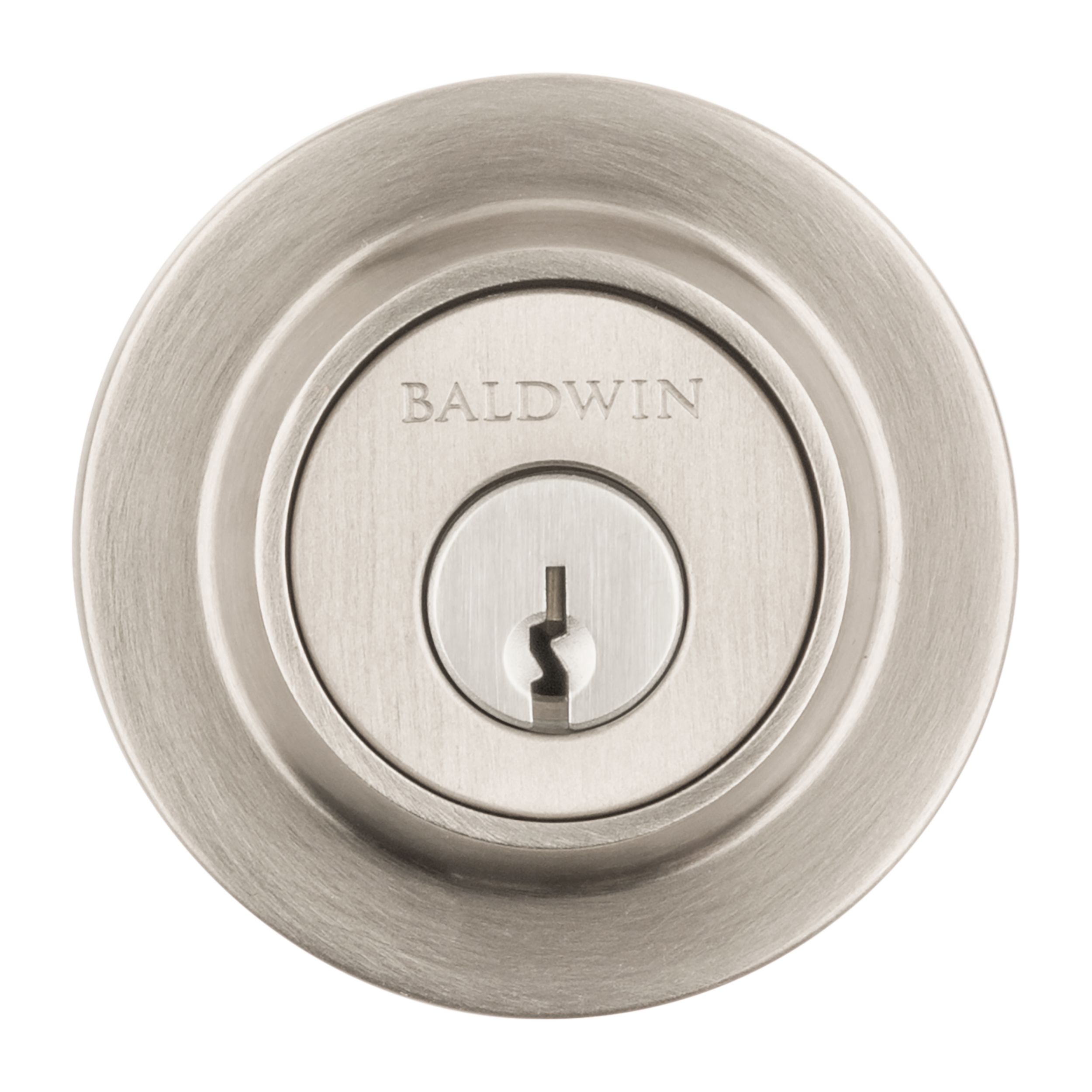 Contemporary Round Deadbolt - Satin Nickel | Baldwin Hardware