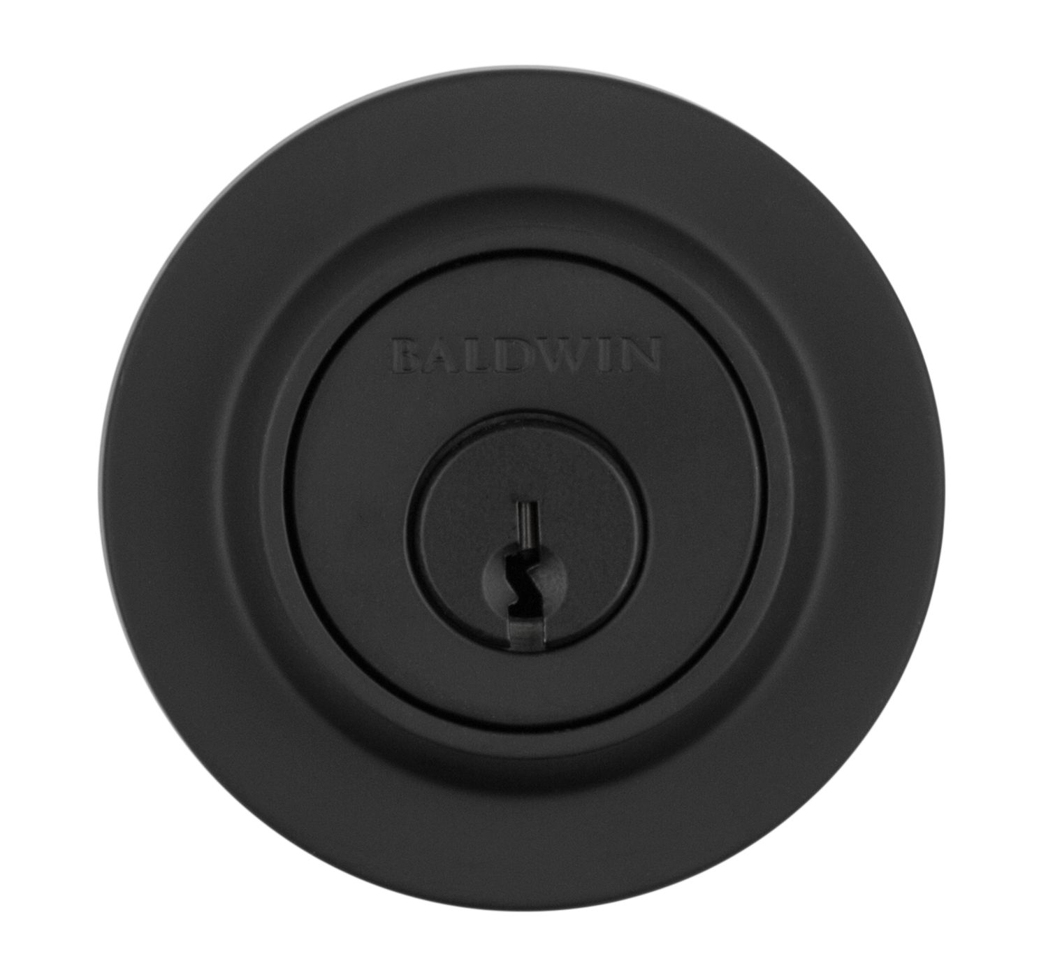 Contemporary Round Deadbolt - Satin Black | Baldwin Hardware