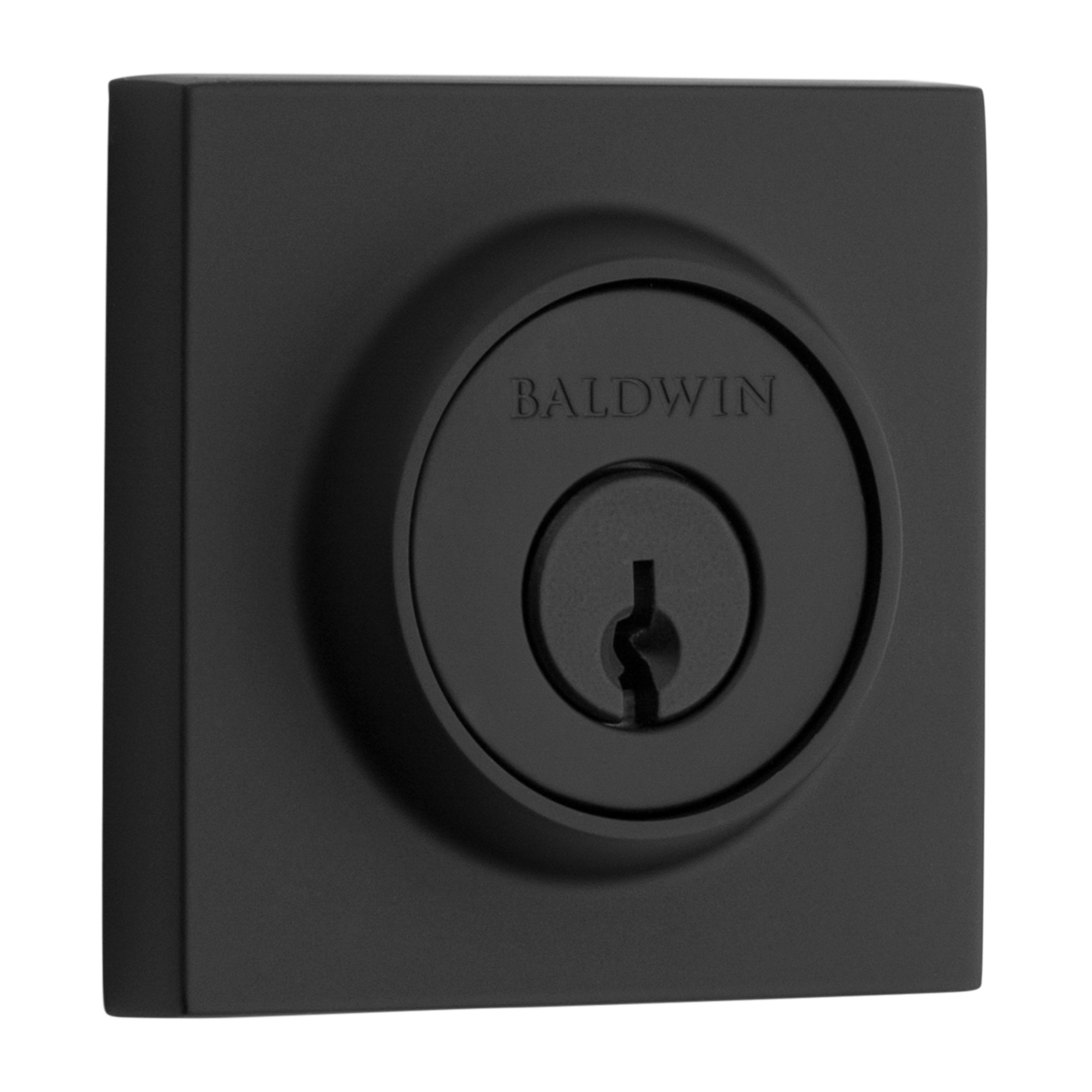 Contemporary Square Deadbolt - Satin Black | Baldwin Hardware