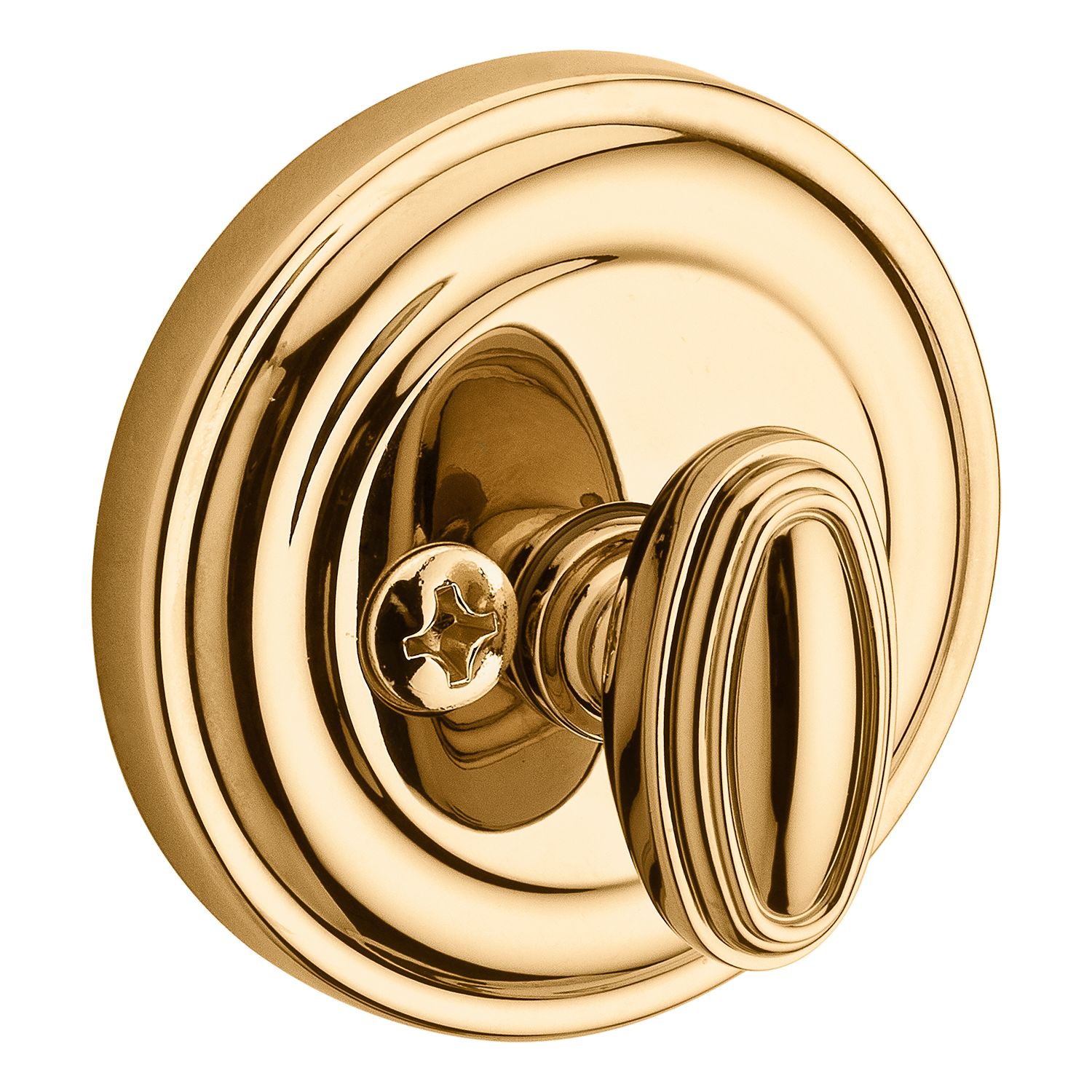 Traditional Round Deadbolt - Lifetime (PVD) Polished Brass | Baldwin ...