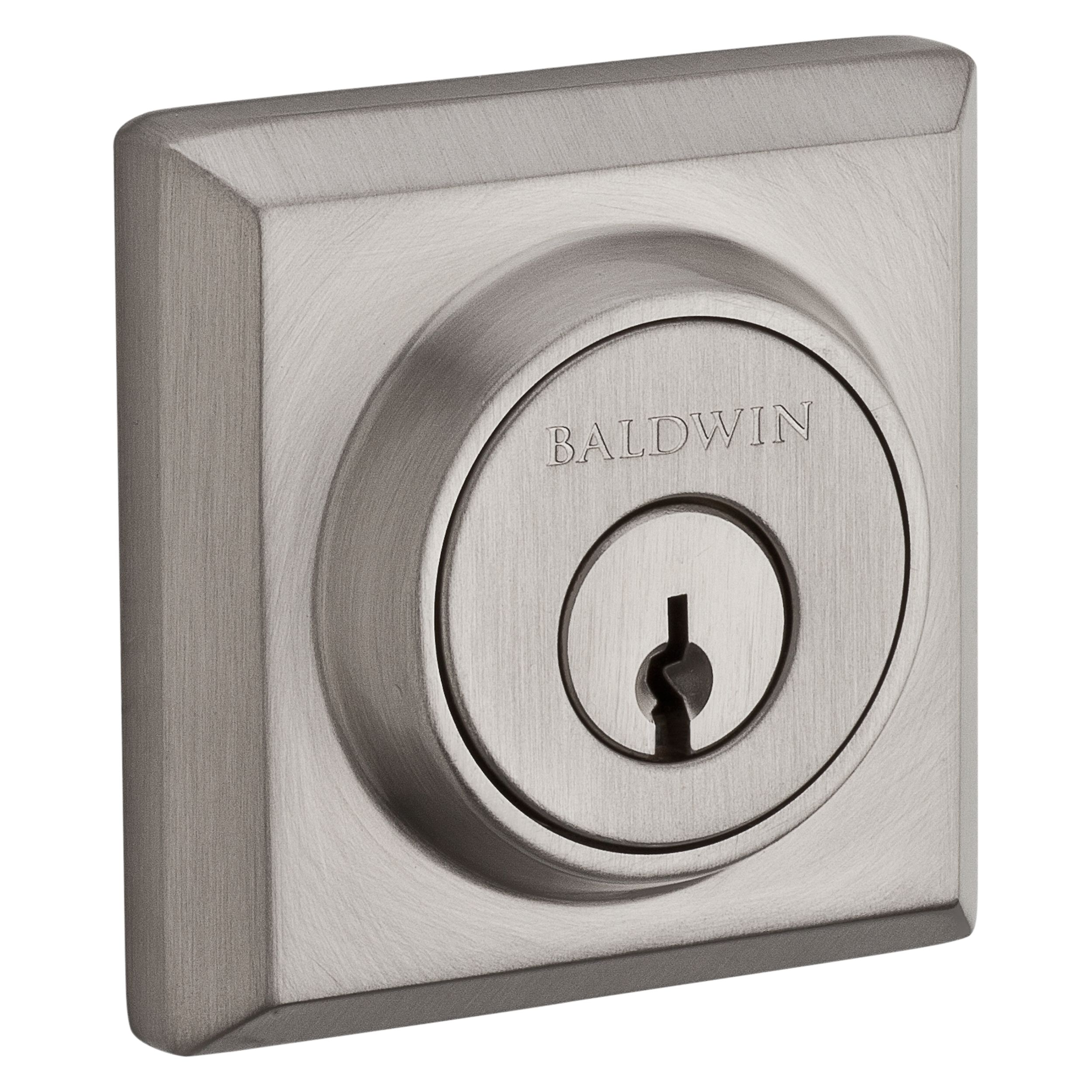 Traditional Square Deadbolt - Satin Nickel | Baldwin Hardware