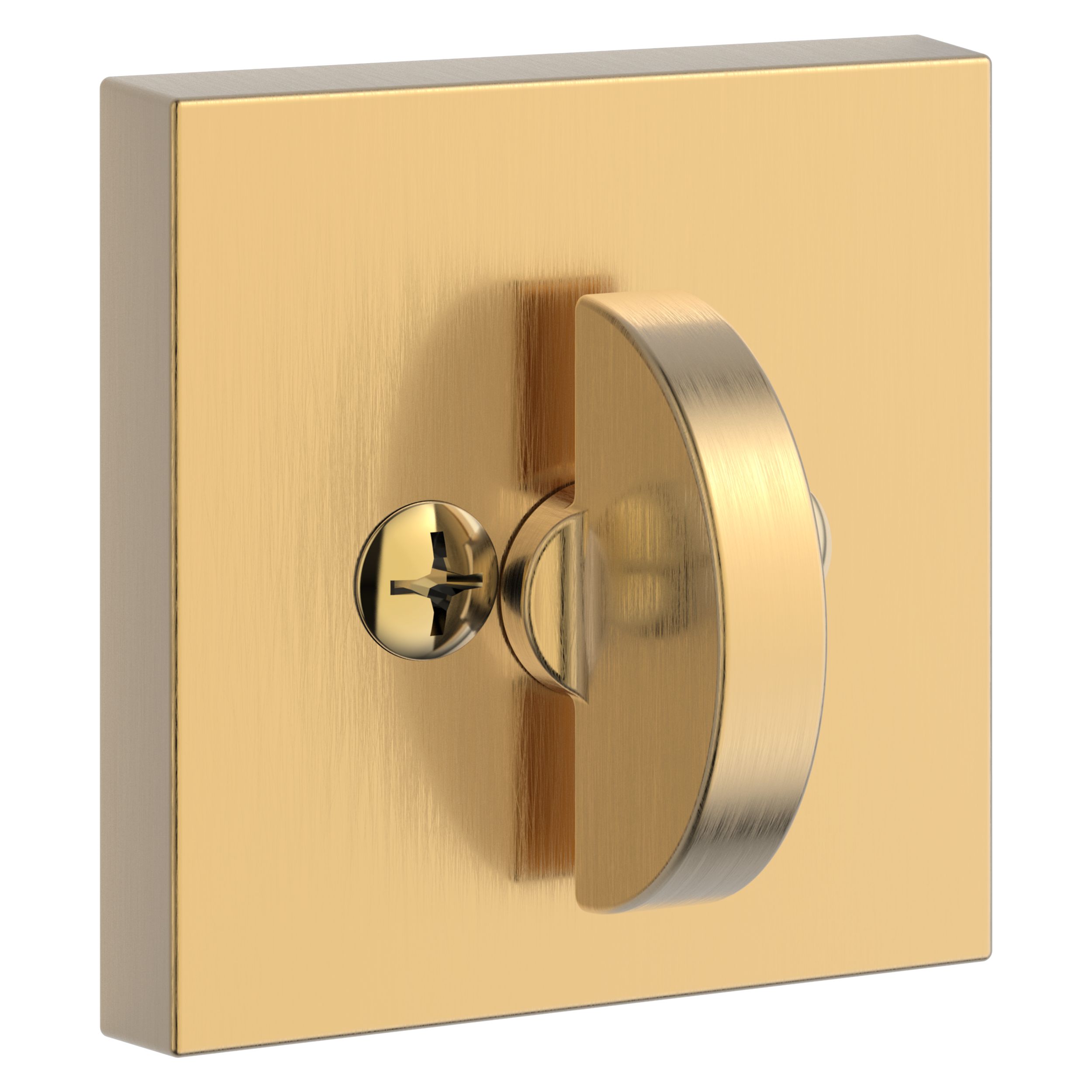 Contemporary Square Deadbolt - Lifetime (PVD) Satin Brass | Baldwin ...